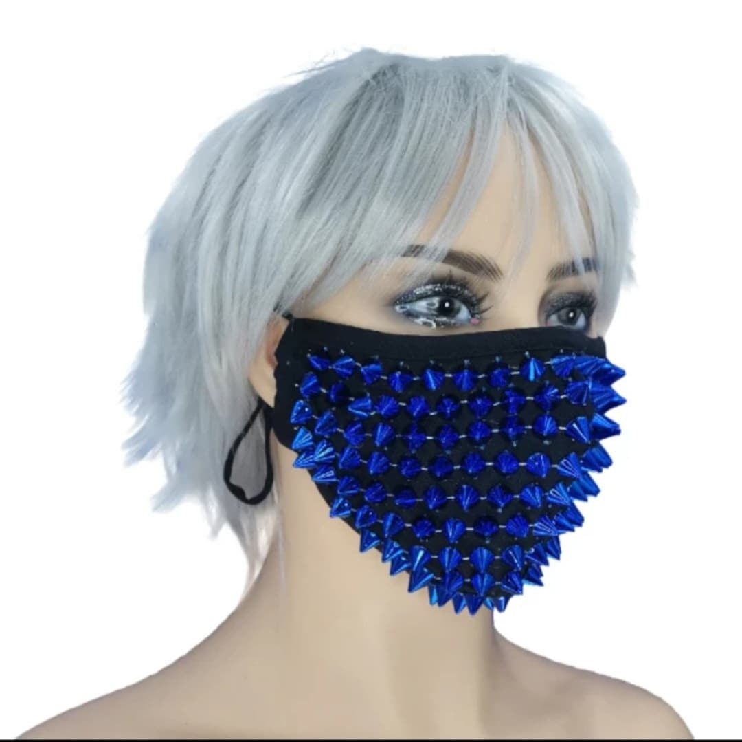 Halloween Mask, Spike Mask, Masquerade Mask, Cosplay Mask, Stud Face ...