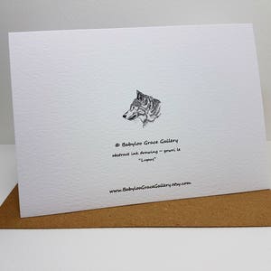 Greeting Card - Wolf ~ Ink Drawing - Etsy