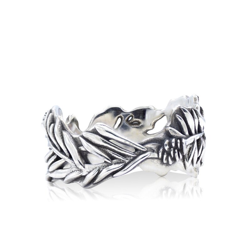 Hemlock Tree Branch Ring, Sterling Silver Ring, Branch Ring, Pine ...