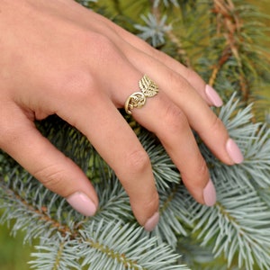 14k Gold Fern Ring - Ships in 2 Days; Plant Jewelry, Fern Frond ...