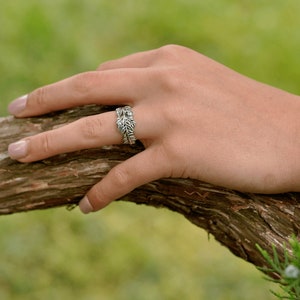 Hemlock Tree Branch Ring, Sterling Silver Ring, Branch Ring, Pine ...