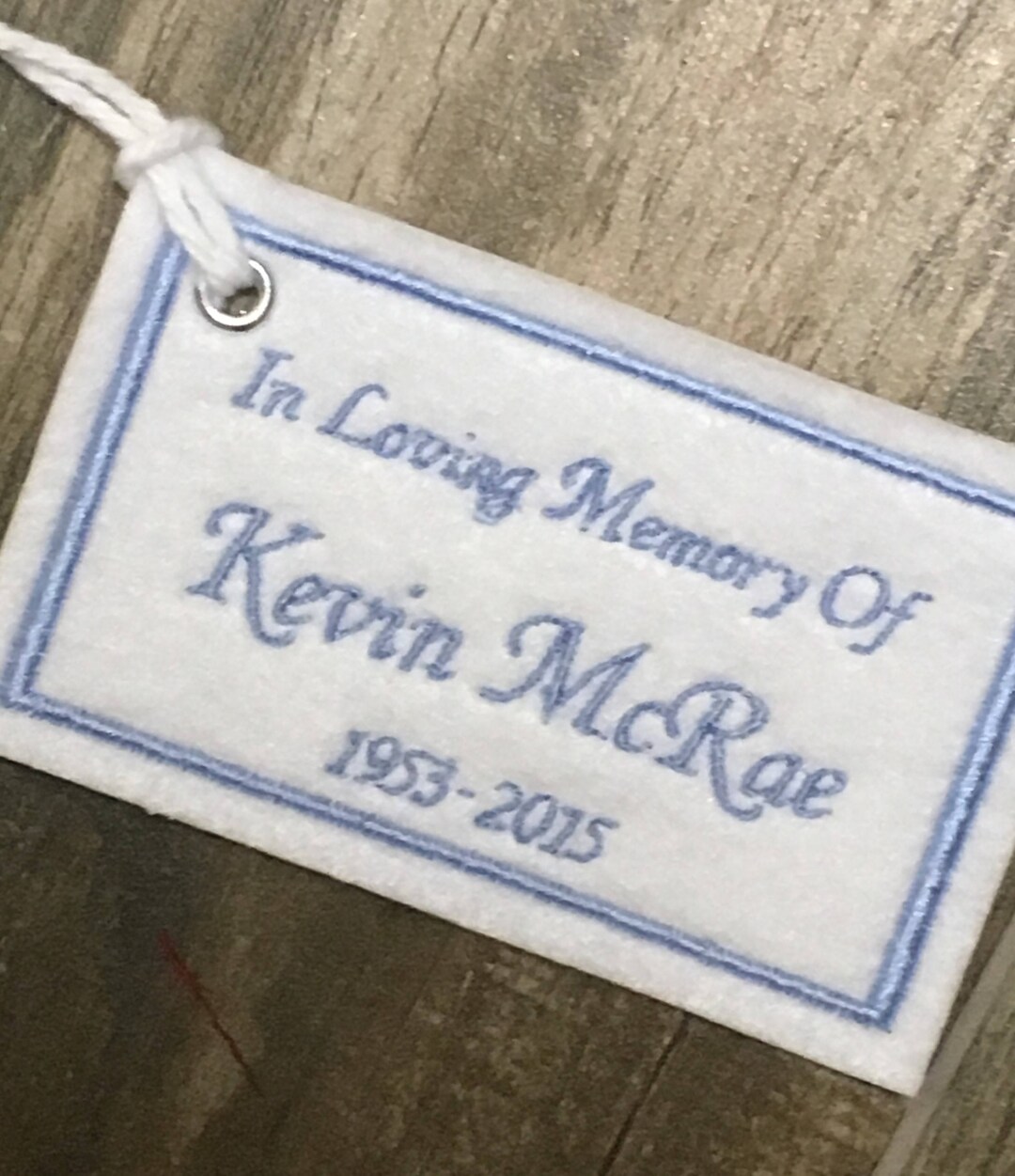 Custom, Personalized Embroidered Tag, Fabric Embroidered Gift Tag ...