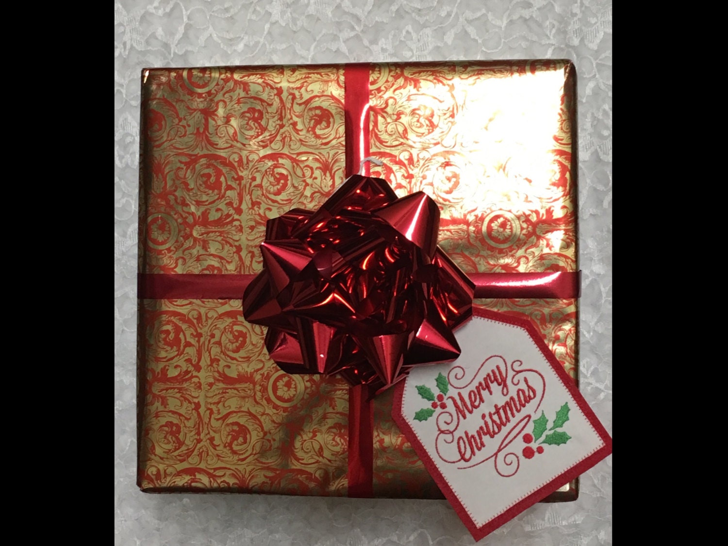 Personalized Embroidered Gift Tag Merry Christmas Stocking - Etsy