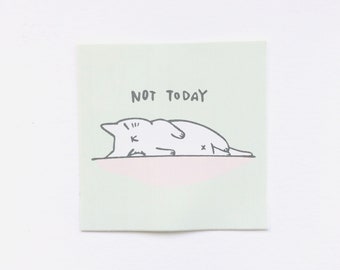 Not Today Cat Sticker - Etsy