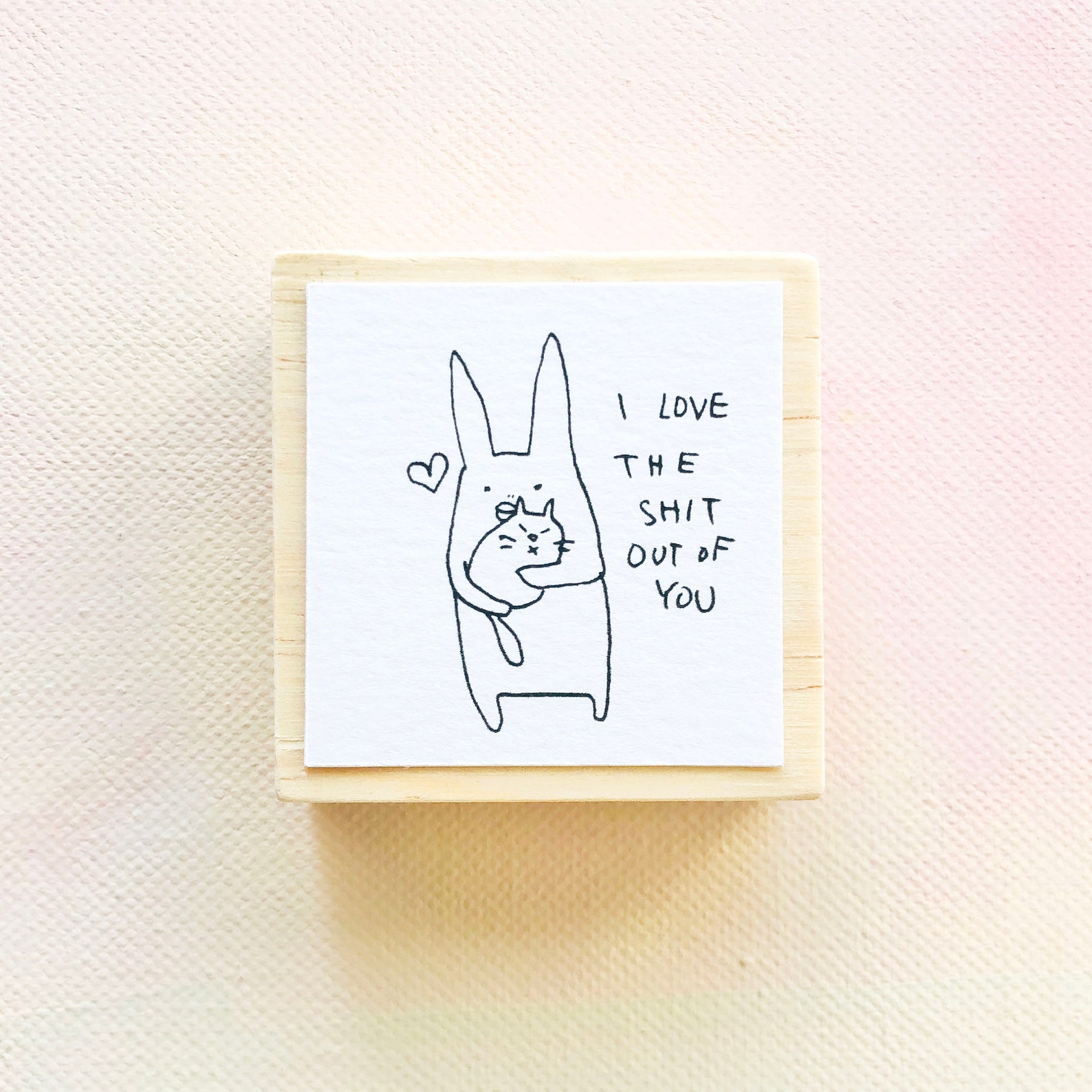 I Love the Shit Out of You Art Print on Wood Character | Etsy