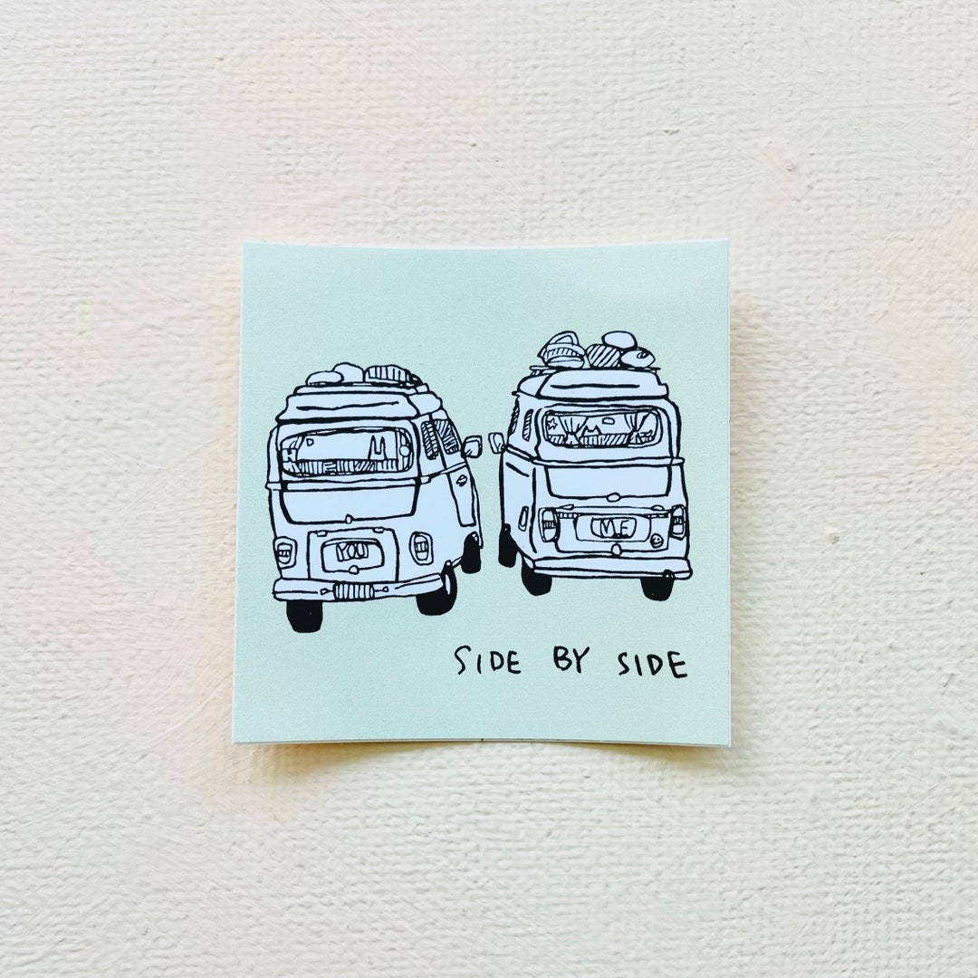 Side by Side Camper Van Vinyl Sticker by Komopoko - Etsy
