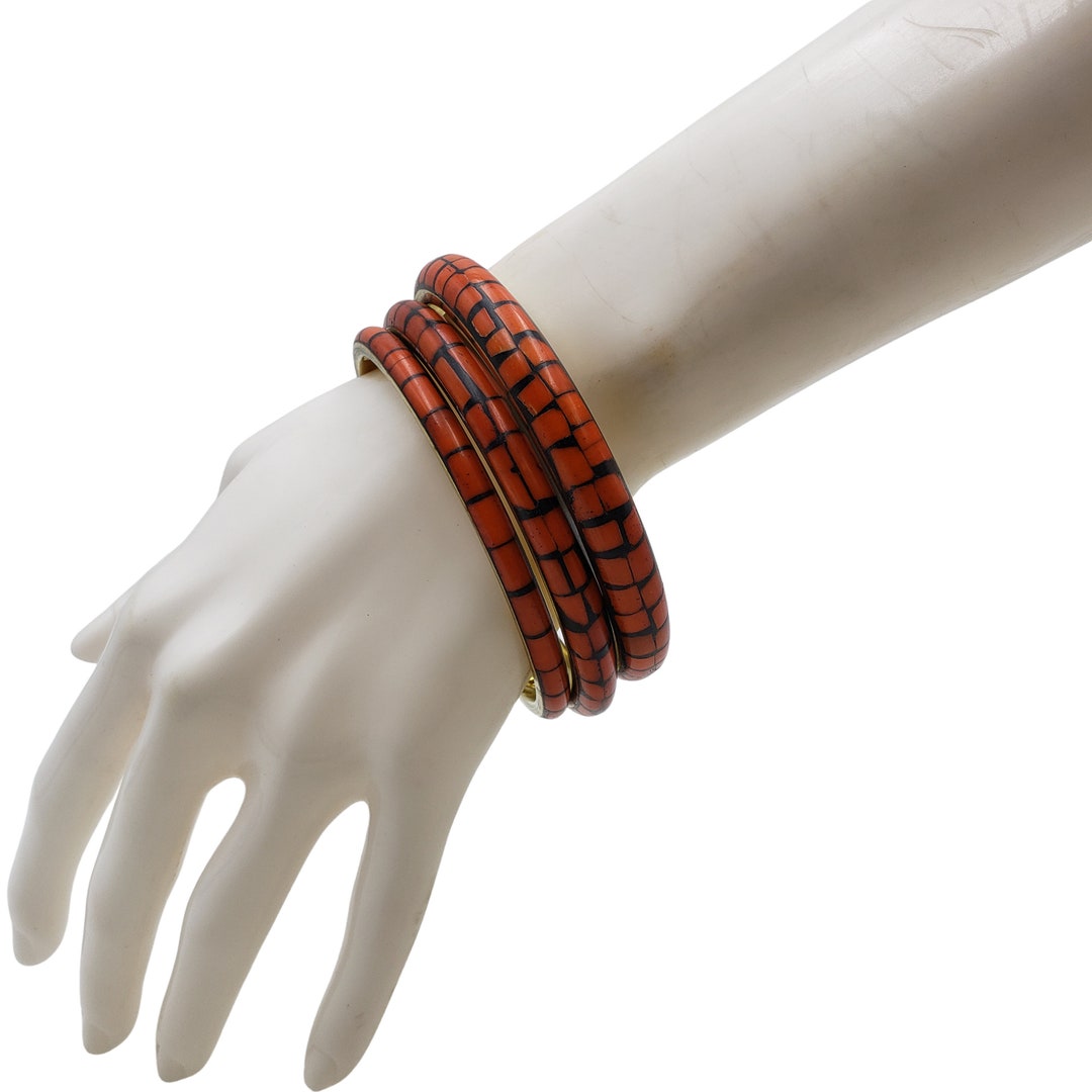 Mosaic Buffalo Bone Inlayed Bangles Sets - Etsy