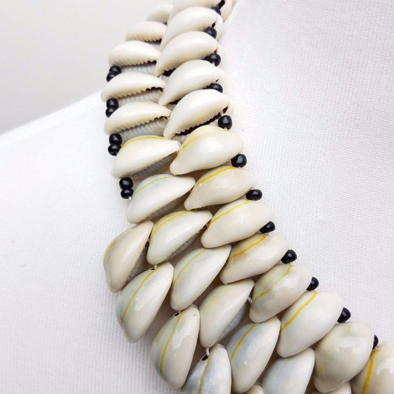 Cowrie Shell Necklace Choker Boho Chic Jewelry Tribal Beads Etsy