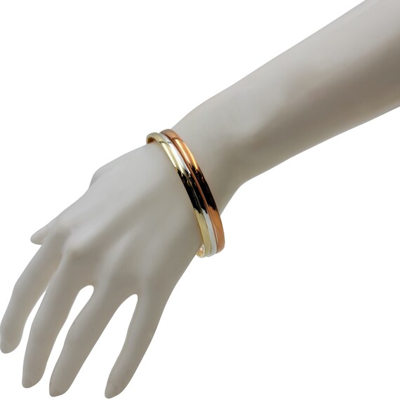 Tricolor Slim Bangles Set of 3 | Etsy