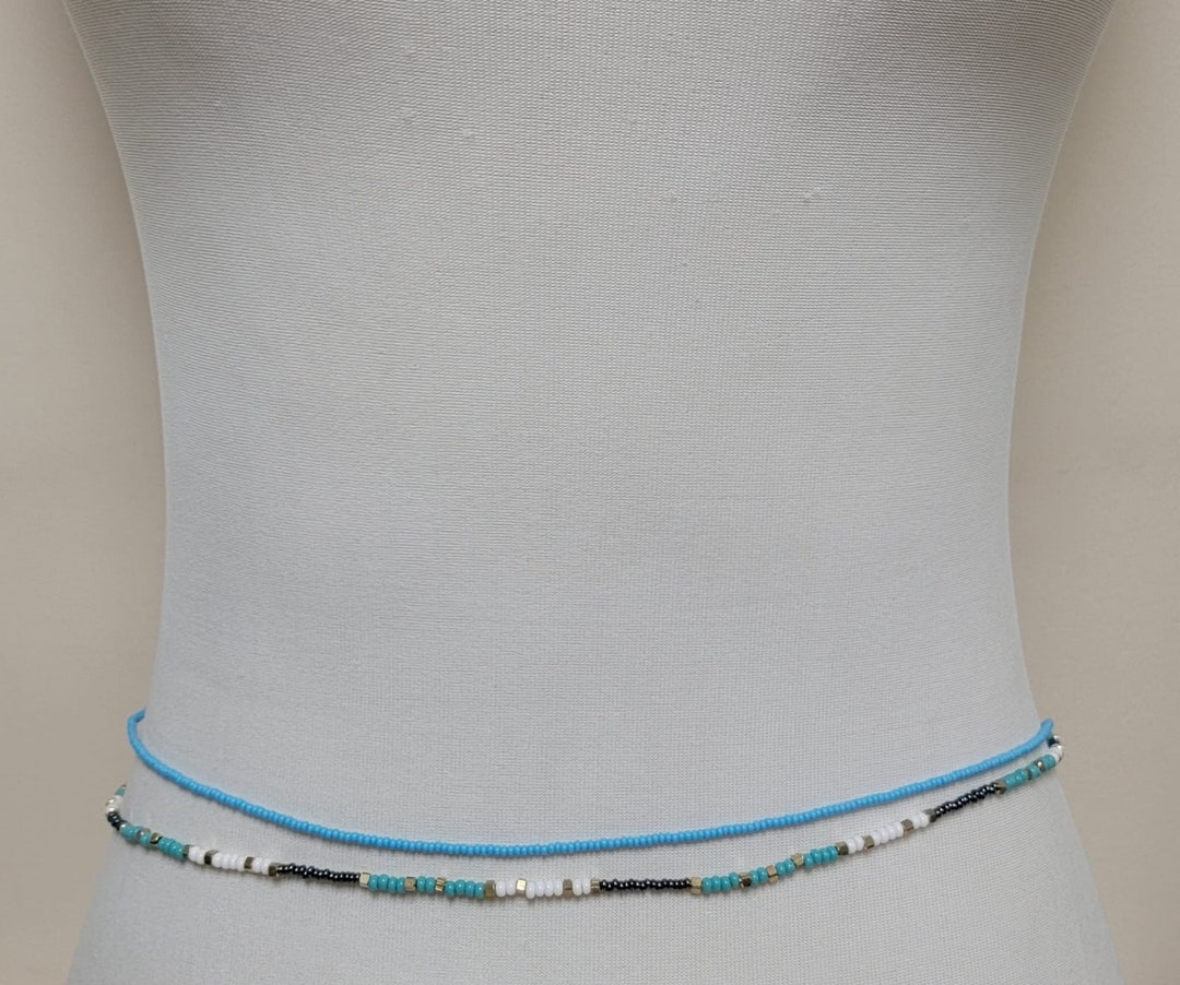 Mixed Color Seed Beads Waist Belly Chain Bikini Bead Boho - Etsy