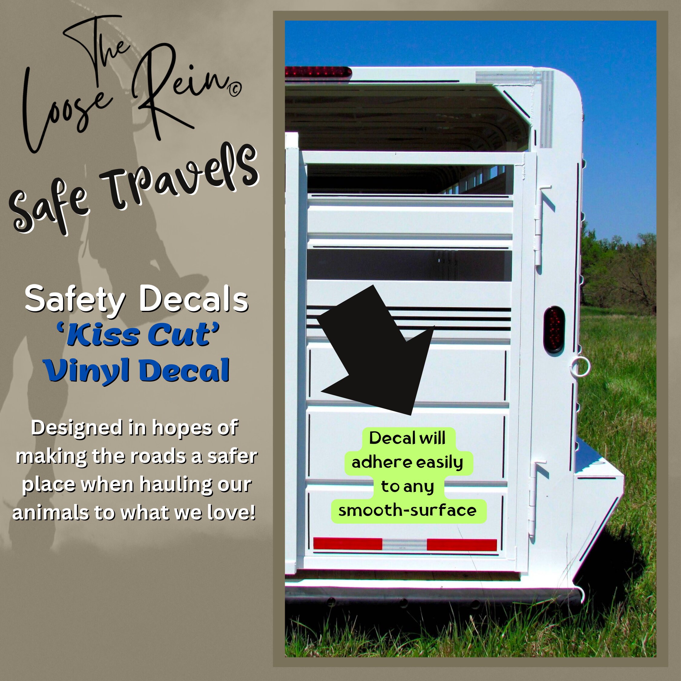 Nubian Goat Trailer Decal Sticker, Caution Precious Cargo Goat Decal ...