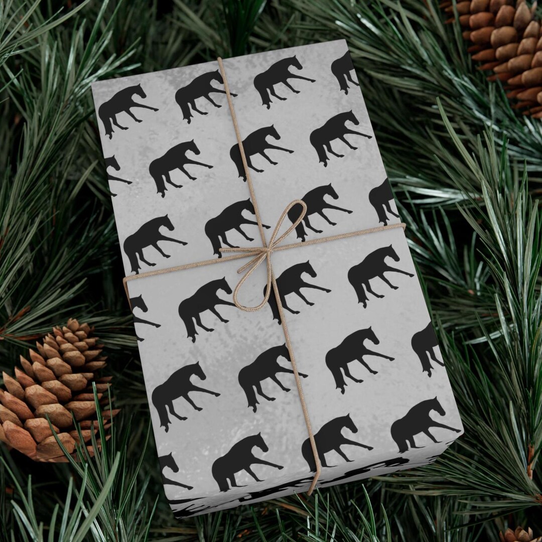 Loping Horse Wrapping Paper, Horse Lover, Horse Owner, Horse Farm ...