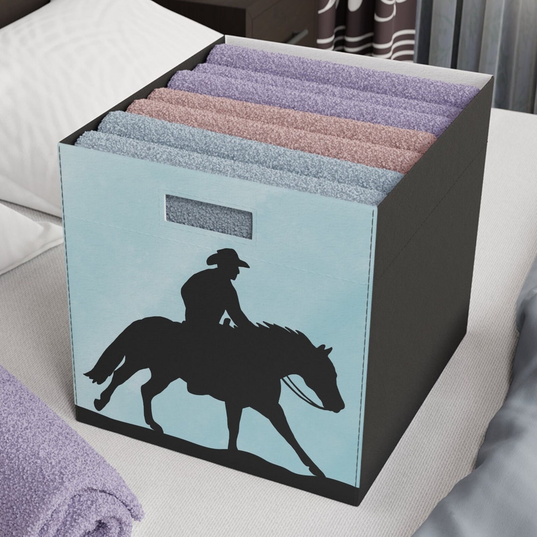 Ranch Riding Horse male Felt Storage Box - Etsy