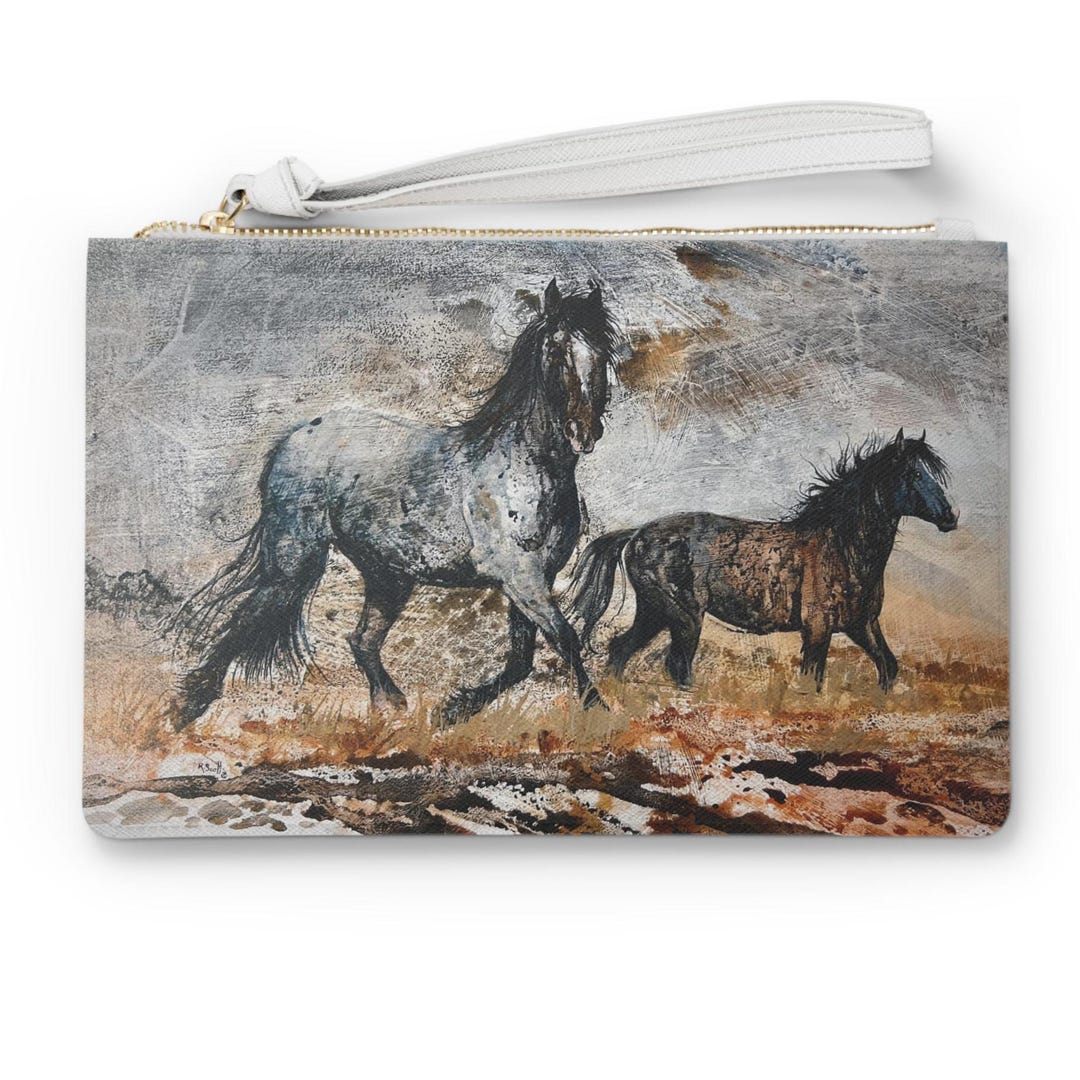 R. Scott Artist Clutch Bag, Wild in Rock Springs Original Art, Western ...