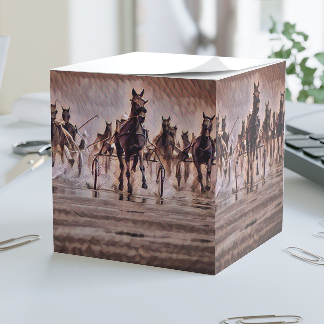 In the Stretch Horse Gifts, Harness Racing Sticky Note Cube, Horse ...