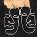 Wire Face Earrings - Etsy
