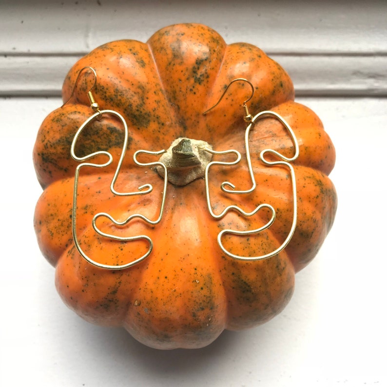 Wire Face Earrings - Etsy