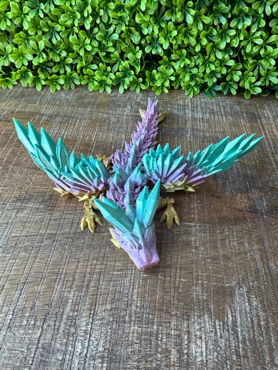 Baby MINI Crystal Wing Dragon 3D Printed Articulated - Etsy