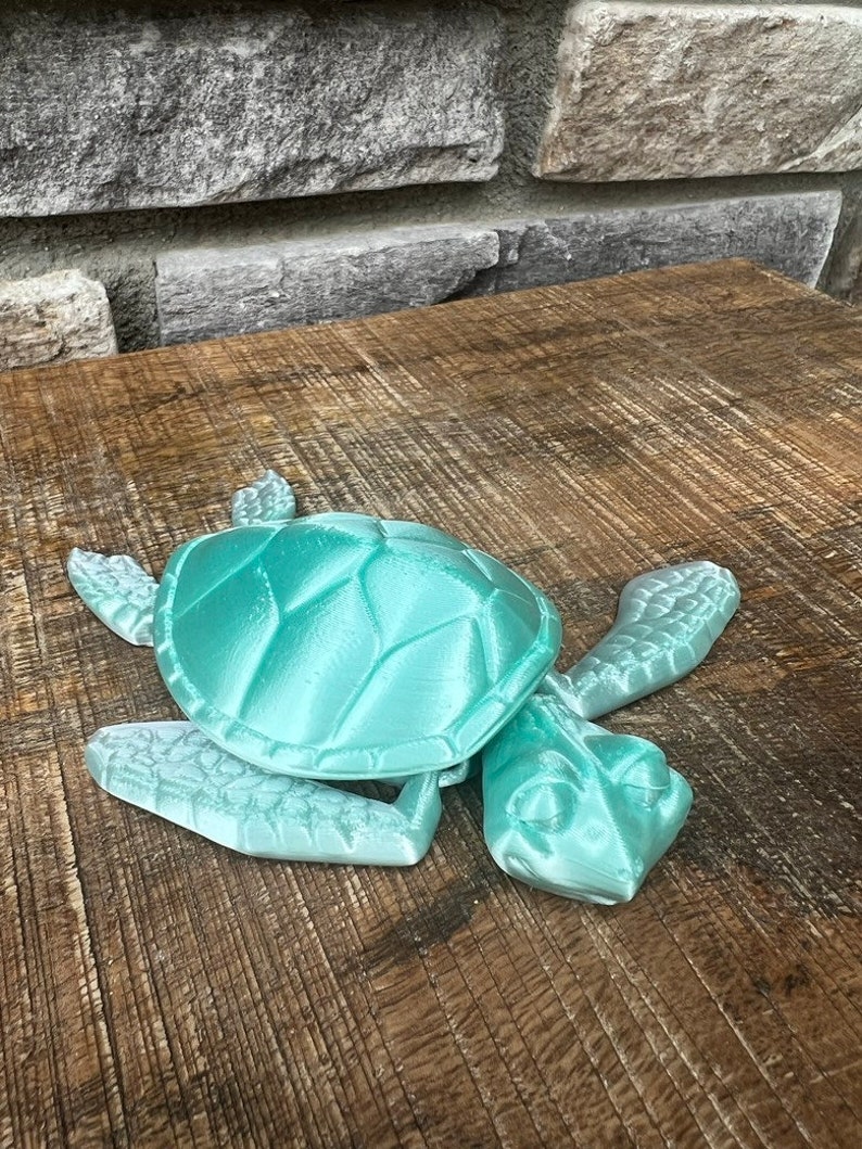 Sea Turtle 3d Printed Articulated Flexible Custom Fidget - Etsy