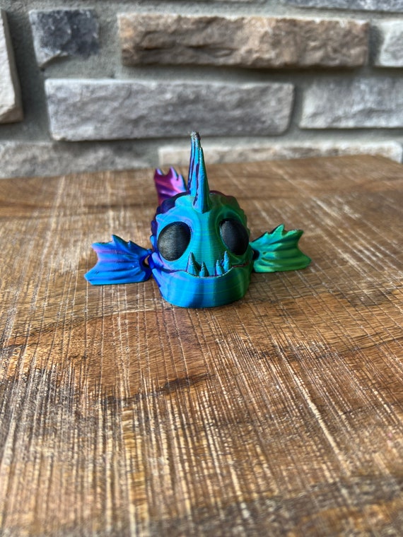 Moss Eater 3d Printed Articulated Flexible Custom Fidget - Etsy