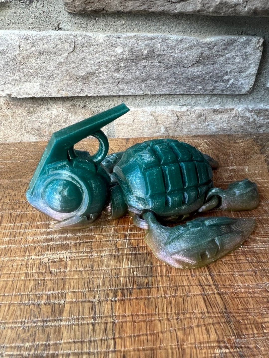 Grenade Turtle Remix 3d Printed Articulated Flexible Custom Fidget Toy ...