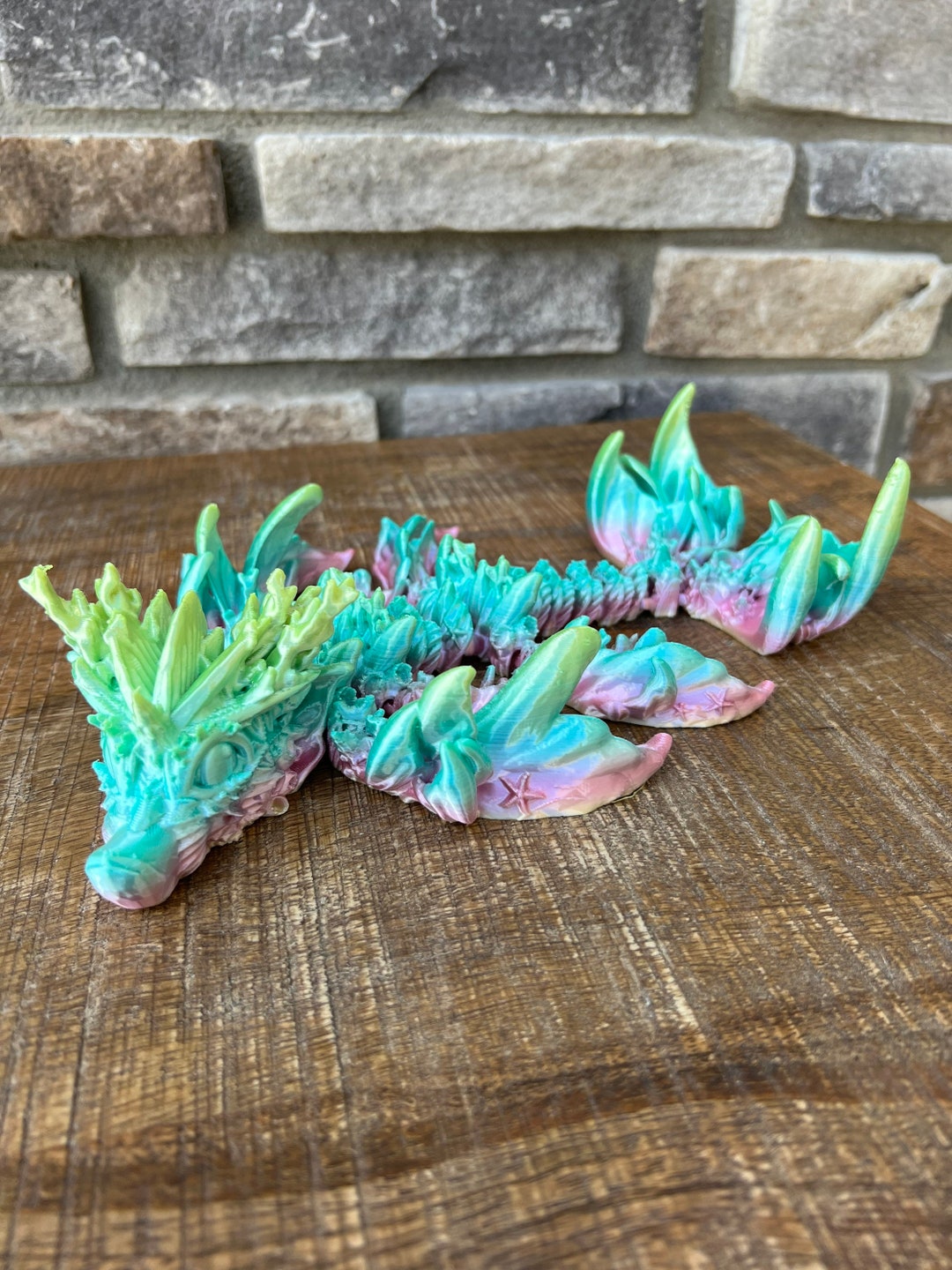 Baby Coral Reef Dragon 3d Printed Articulated Flexible Custom Fidget ...