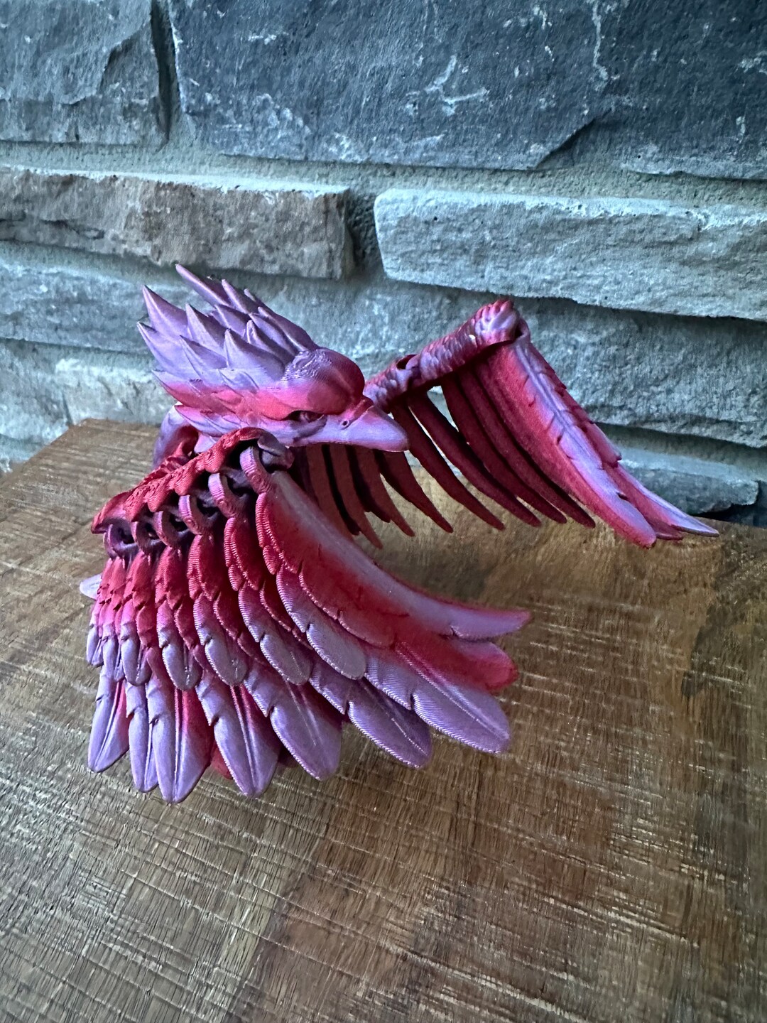 Large Phoenix 3D Printed Articulated Flexible Custom Fidget Toy ...