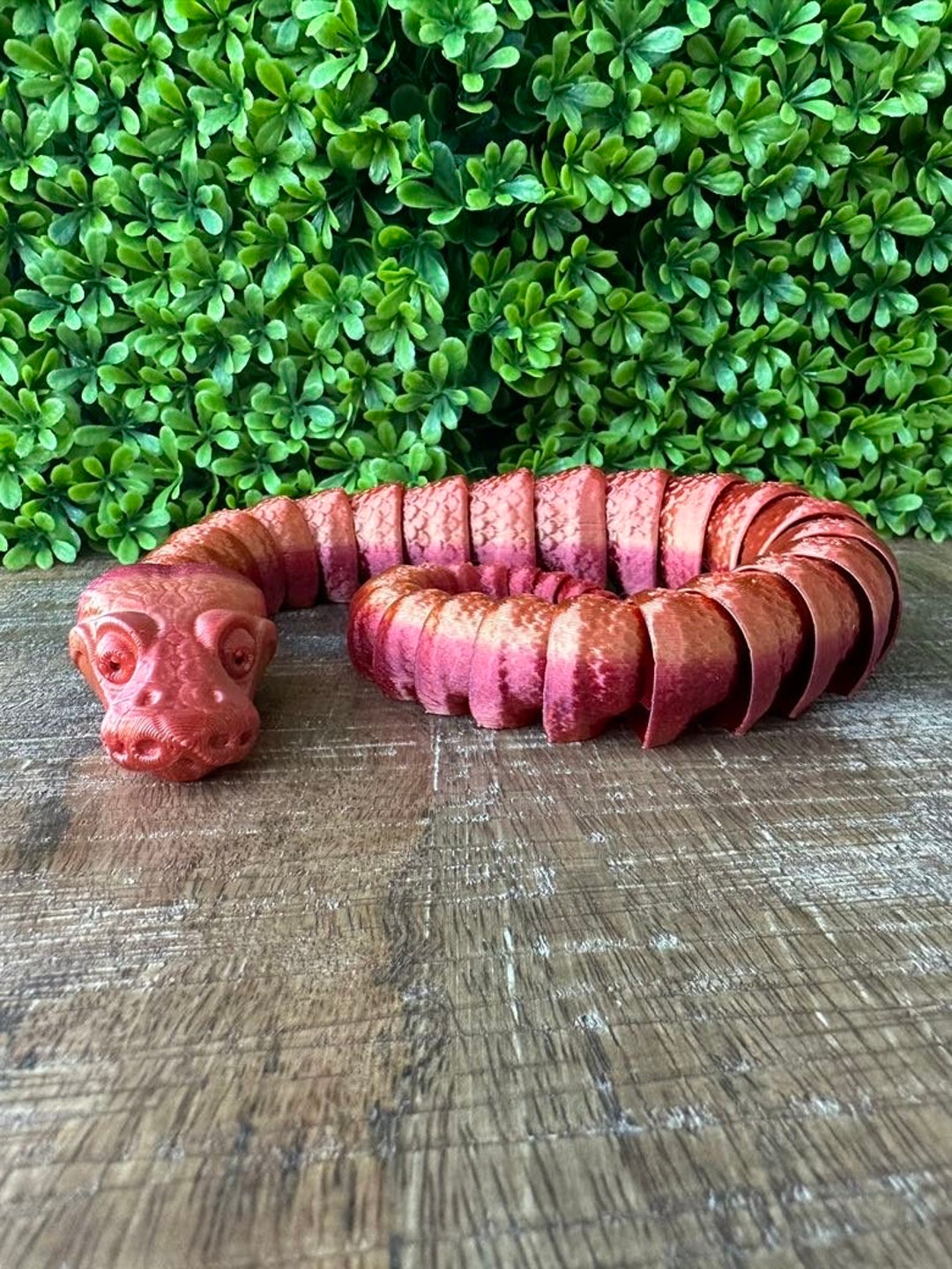 Small Ball Python Snake 3D Printed Articulated Fidget Custom Figurine ...