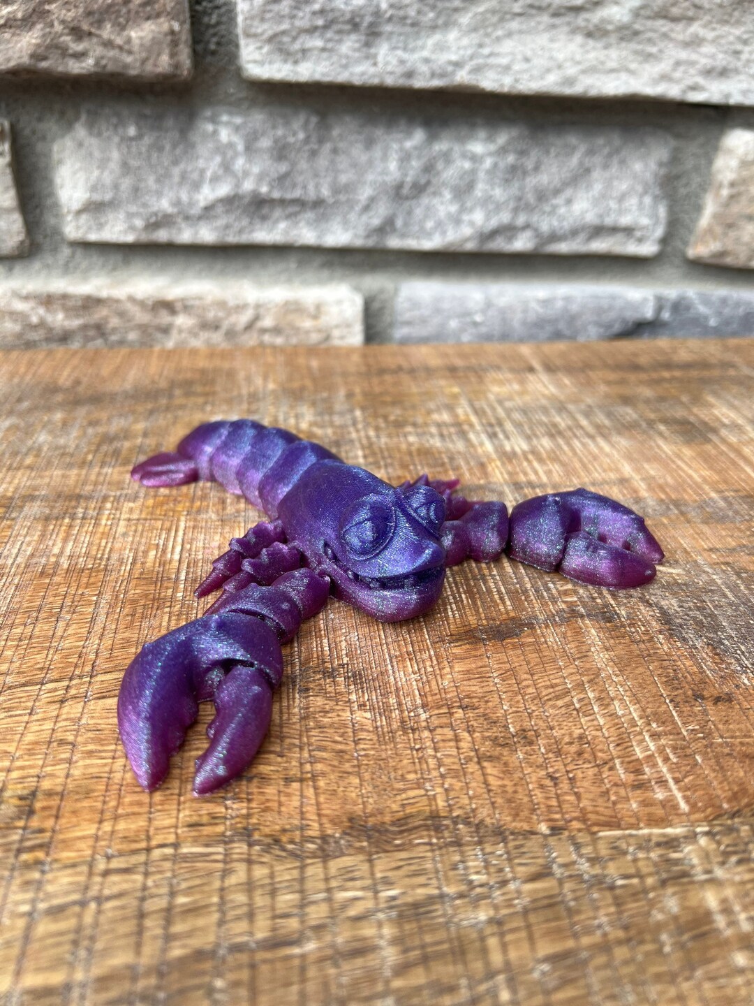 Lobster 3d Printed Articulated Flexible Custom Fidget Toy - Etsy