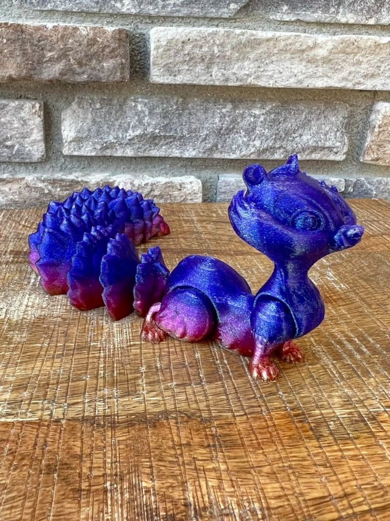 Squirrel 3d Printed Articulated Flexible Custom Fidget - Etsy