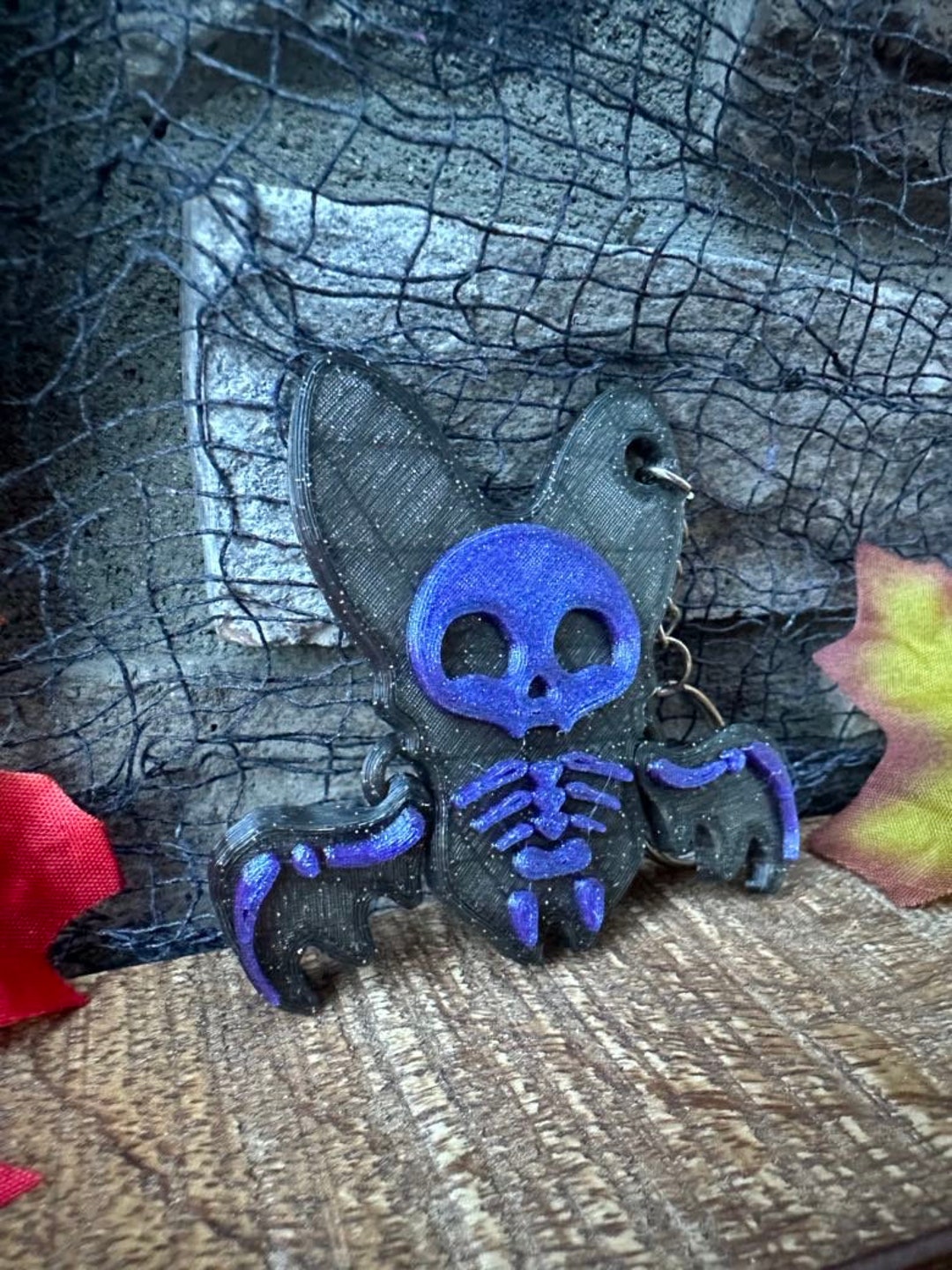 Bat Skeleton Keychain 3d Printed Articulated Custom - Etsy Australia