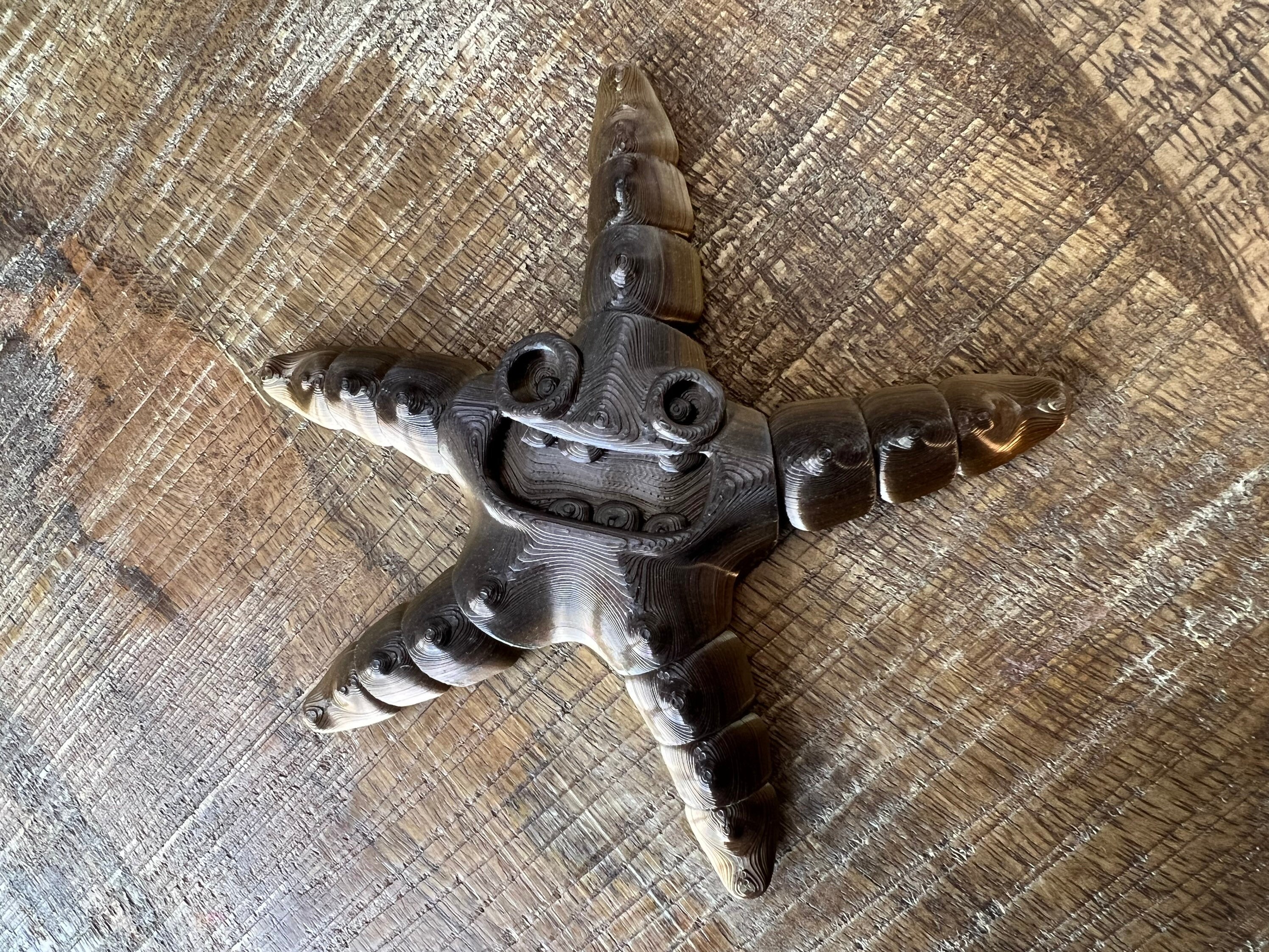 Starfish 3D Printed Articulated Flexible Custom Fidget - Etsy