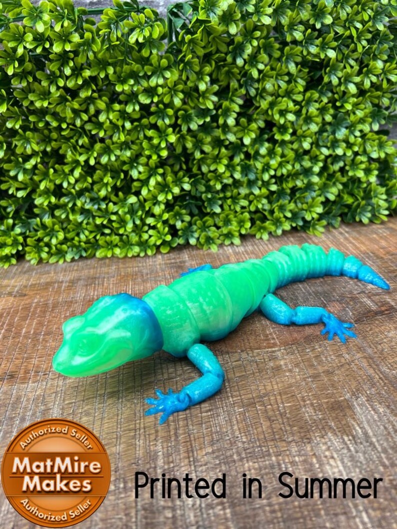 Leopard Gecko 3D Printed Articulated Fidget Custom - Etsy Leopard Gecko 3D Printed Articulated Fidget Custom - Etsy