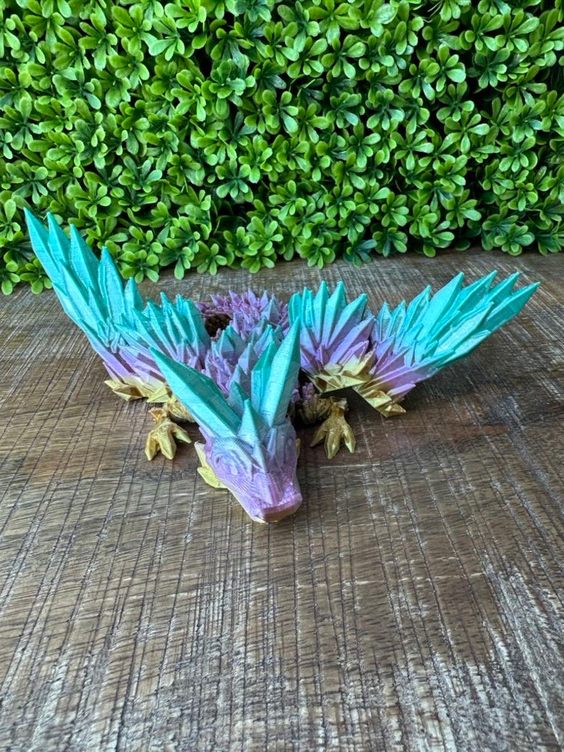 Baby MINI Crystal Wing Dragon 3D Printed Articulated - Etsy