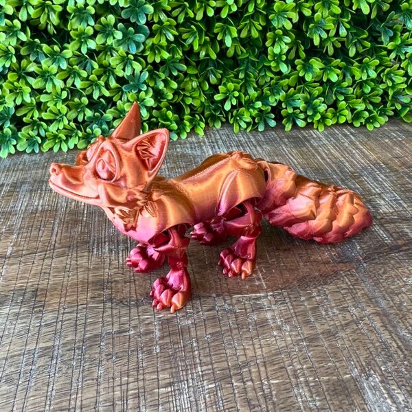 3d Printed Articulated Fox - Etsy