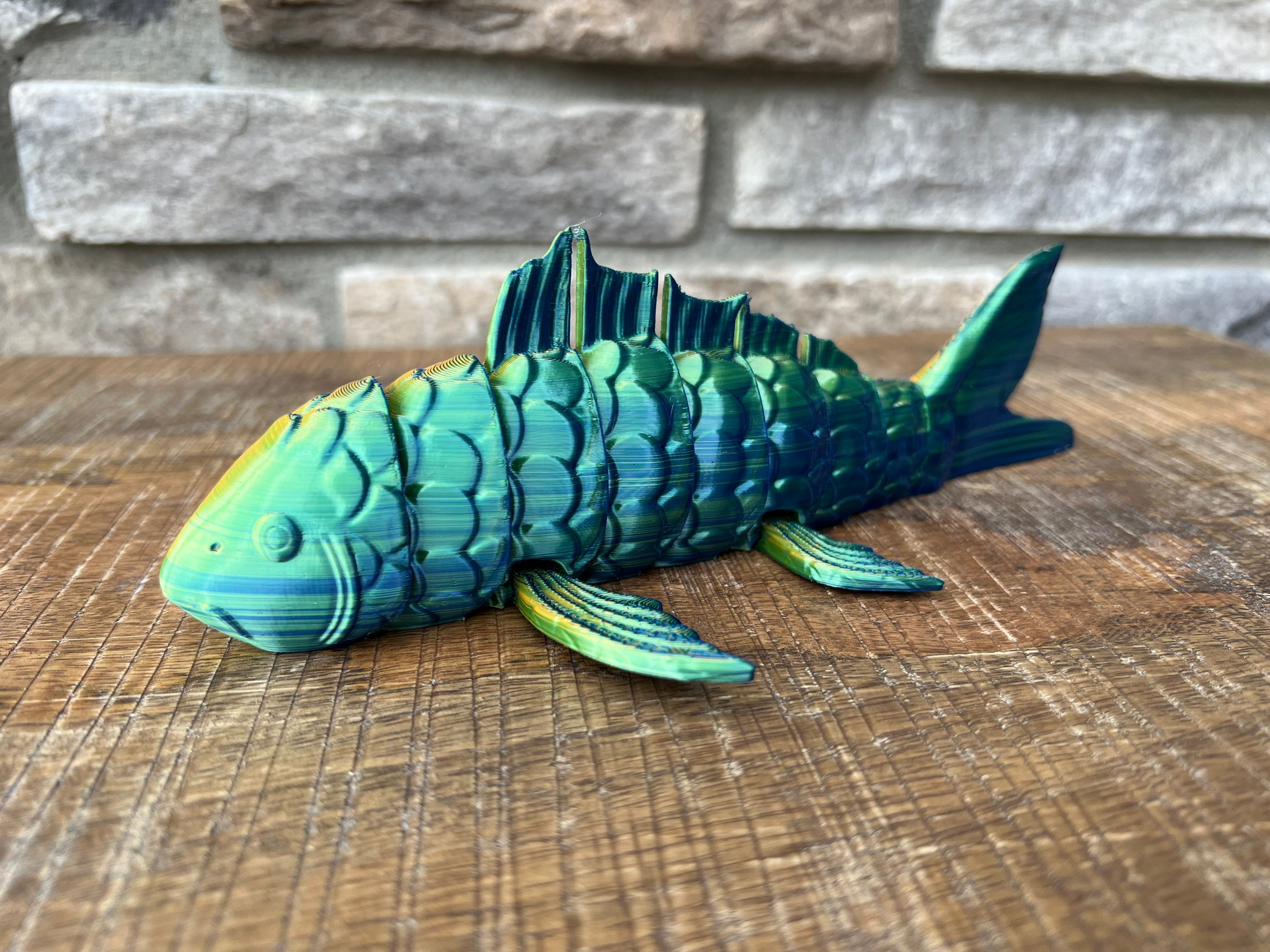 Koi Fish 3d Printed Articulated Flexible Custom Fidget New Zealand ...