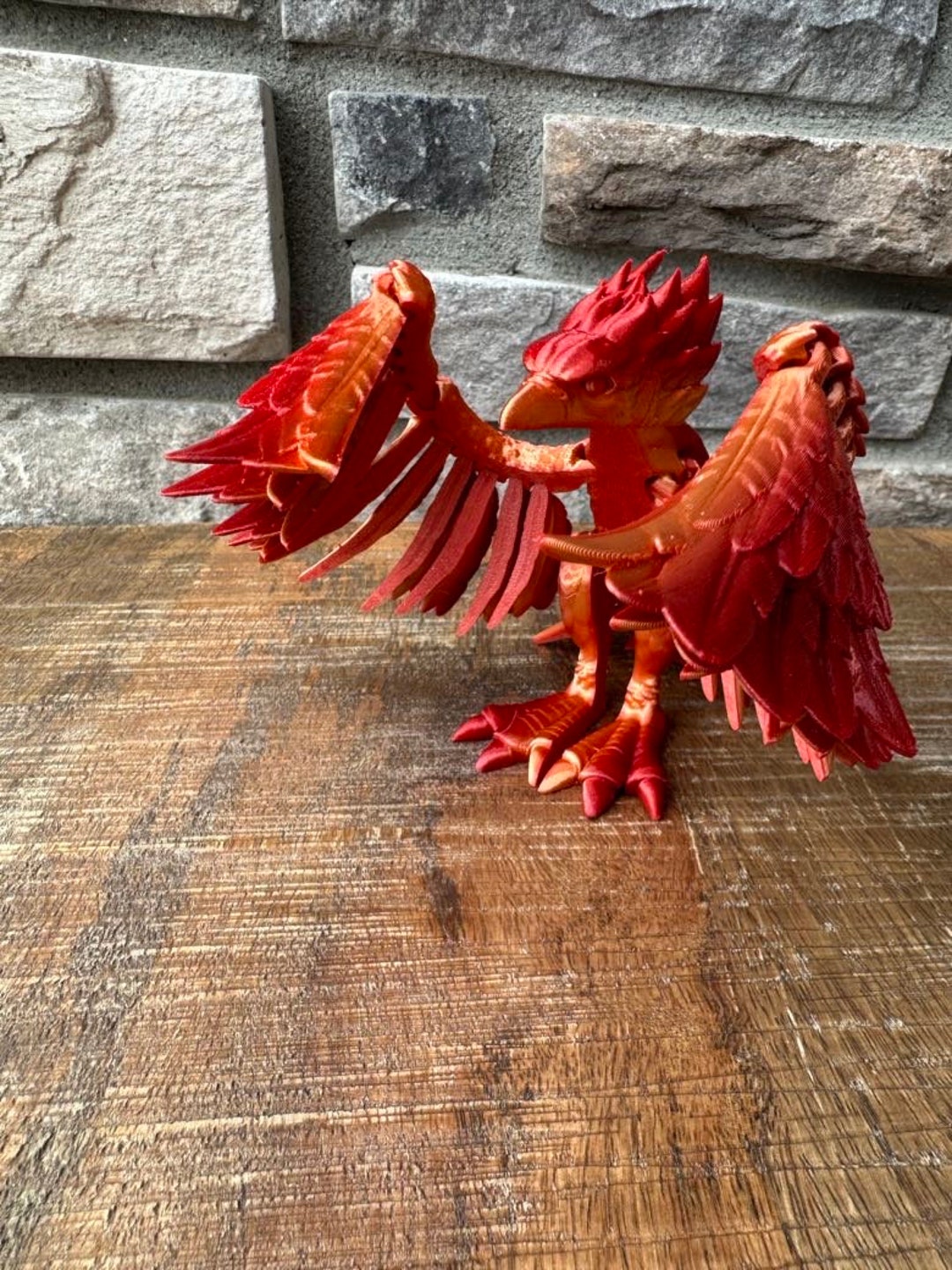 Phoenix 3D Printed Articulated Flexible Custom Fidget Toy Halloween ...