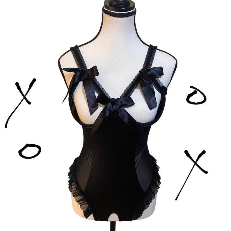 Y2k Venus Black Bow Bodysuit - Etsy