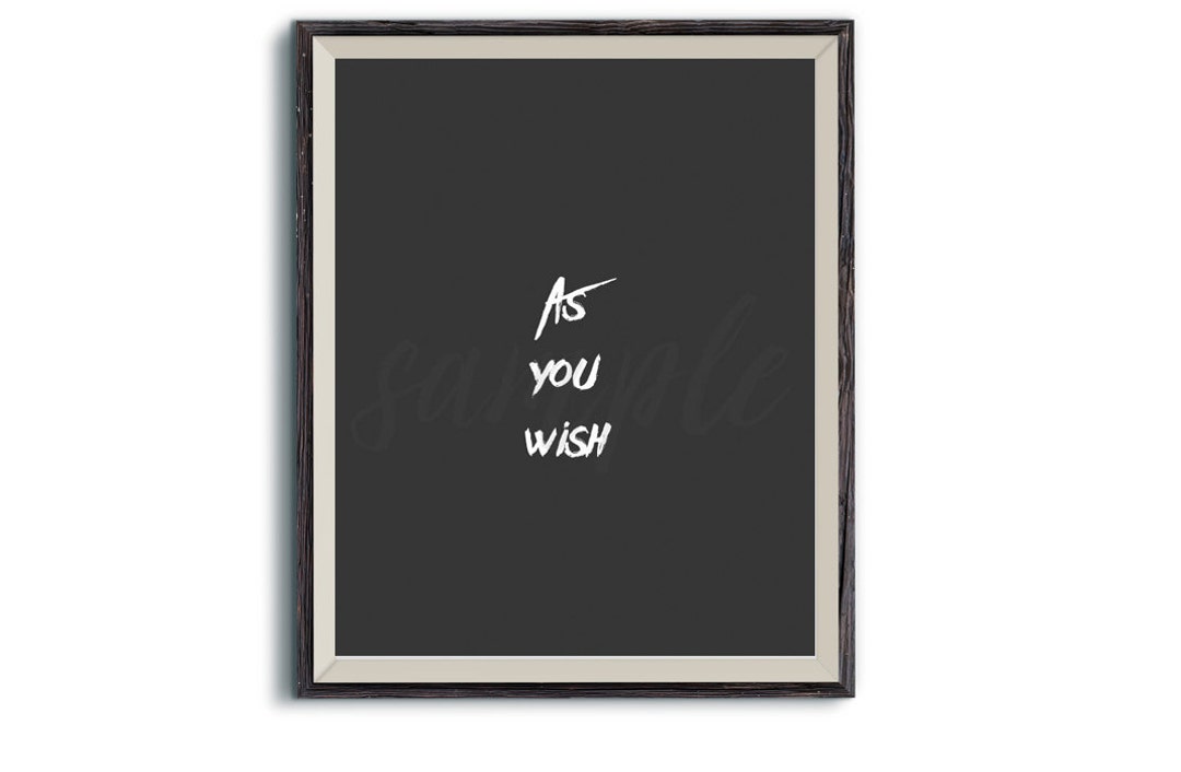 Princess Bride | as You Wish | Movie Print | Valentines Love Digital ...