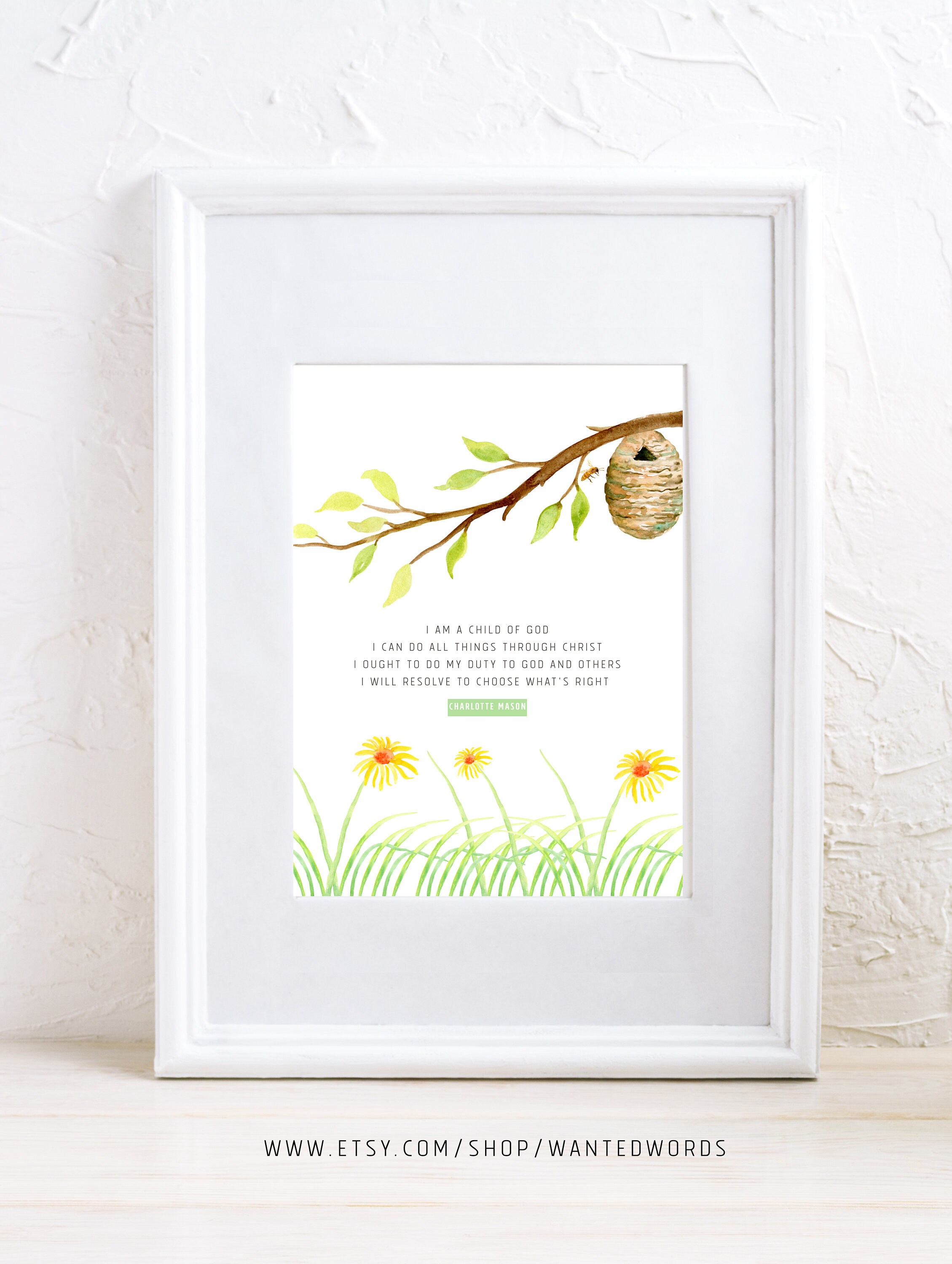 I Am I Can I Ought I Will Charlotte Mason Motto Printable | Homeschool ...