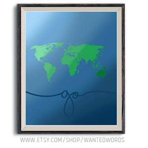 Go Missions World Map Great Commission Missionary Printable Wall Art - Etsy