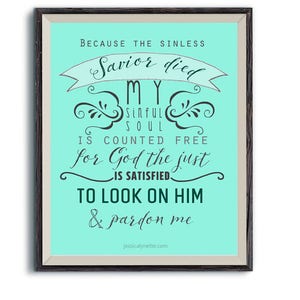 Hymn Lyrics From Before the Throne of God Above | Because the Sinless ...