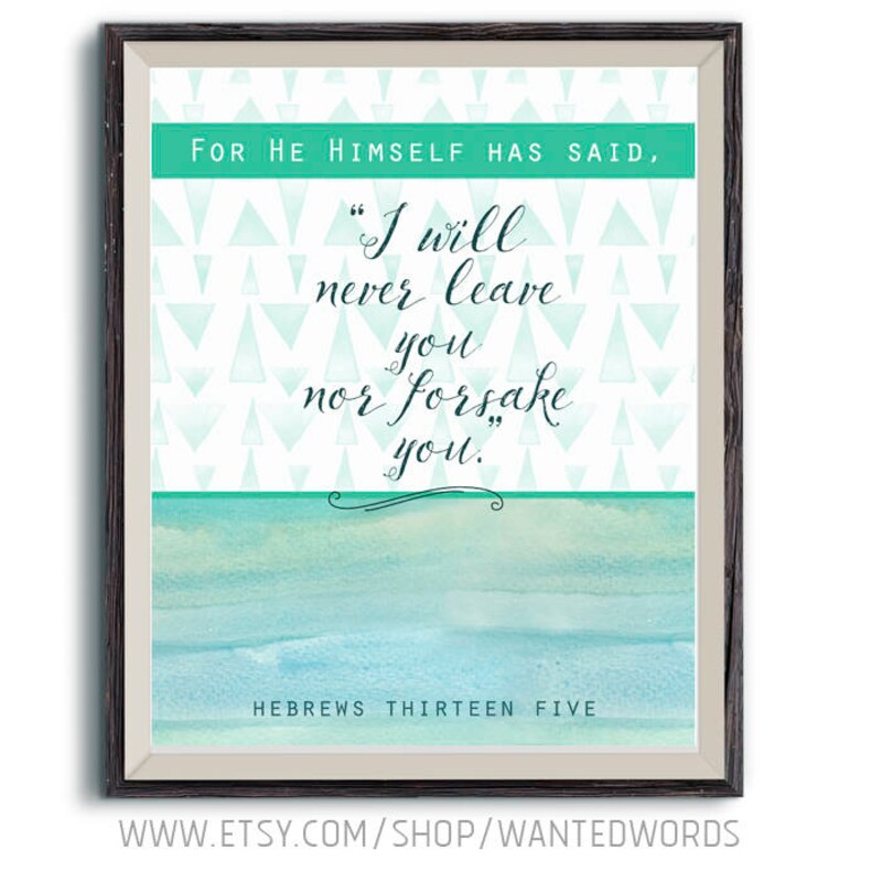 I Will Never Leave - Etsy