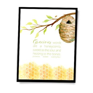 Gracious Kind Words Are a Honeycomb | Proverbs 16:24 | Bible Verse ...