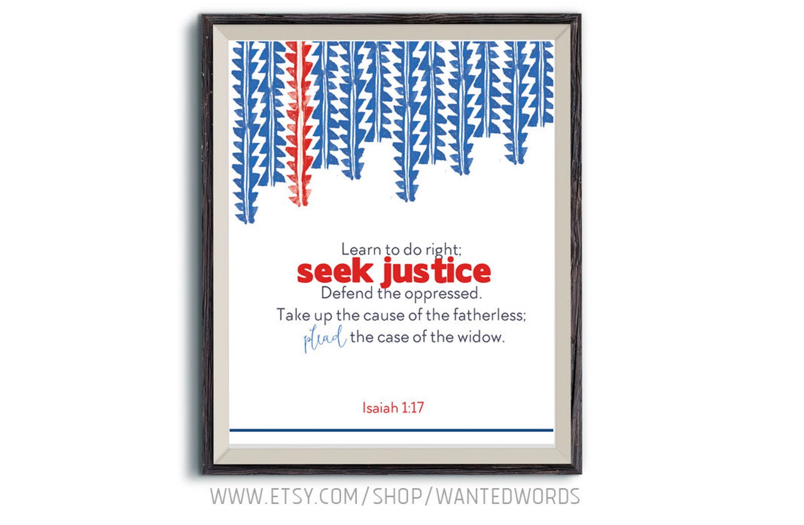 Bible Verse Printables Gallery Wall Art Red White Blue and - Etsy
