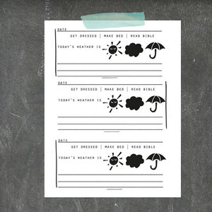 Daily Journal Pages | Printable | Homeschool | Pages for the Early or ...