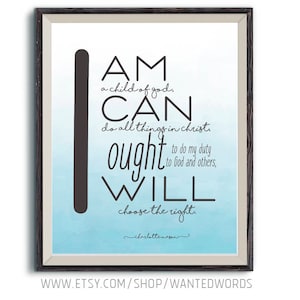 Charlotte Mason Motto I Am I Can I Ought I Will Printable Homeschool ...