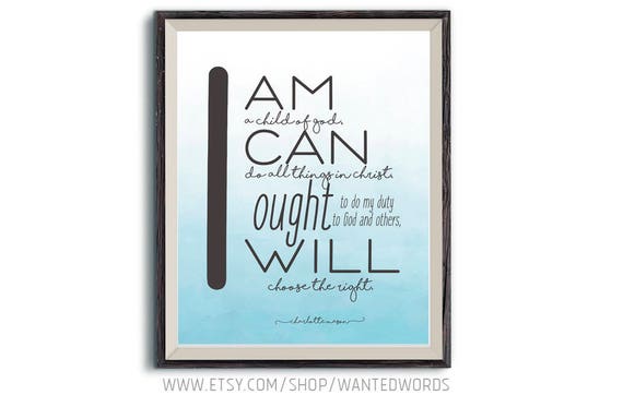 Charlotte Mason Motto I Am I Can I Ought I Will Printable - Etsy
