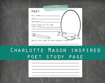 Charlotte Mason Inspired Artist Study Page Homeschool | Etsy