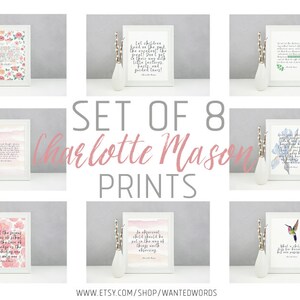 Charlotte Mason Set of 8 Printable Bundle Lot | Encouraging Homeschool ...